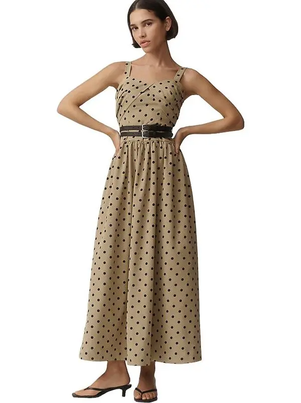 EN SAISON Hadley Sweetheart Maxi Dress - Neutral Pattern