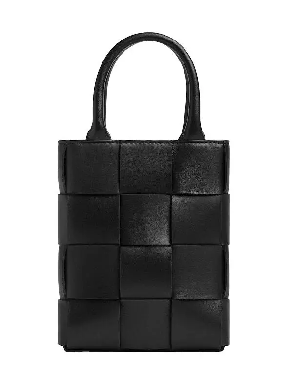 Bottega Veneta North South Cassette Tote Bag Mini - Black