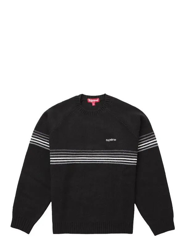 Supreme Raised Stripe Sweater - Black