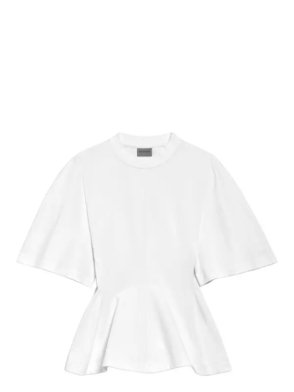 Balenciaga Shaped T-shirt In Heavy Jersey - White