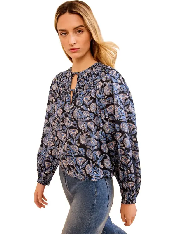 Ulla Johnson Florelle Long Sleeve Cotton Blouse - Zinnia