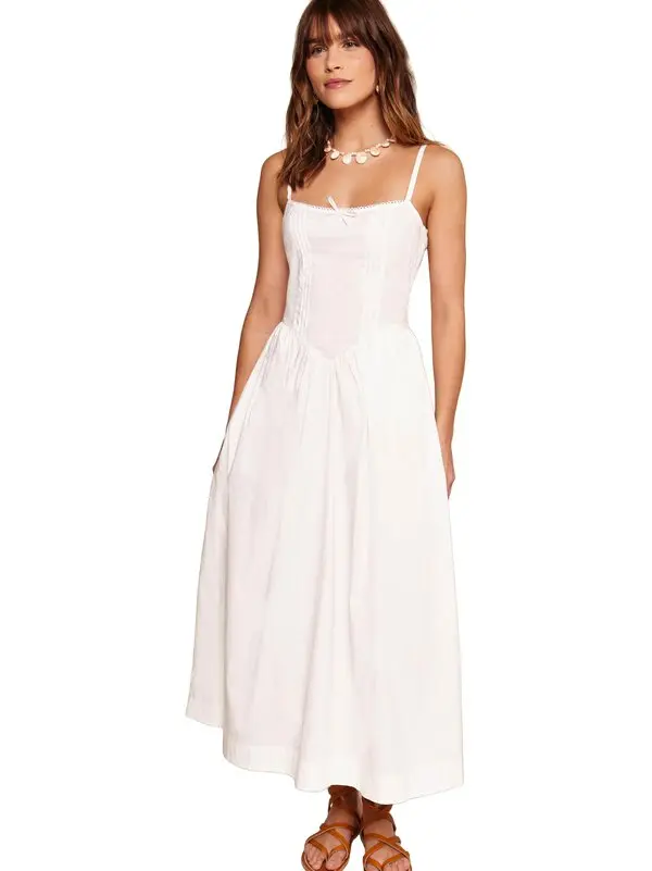 Rixo Neroni Ivory Dress - White