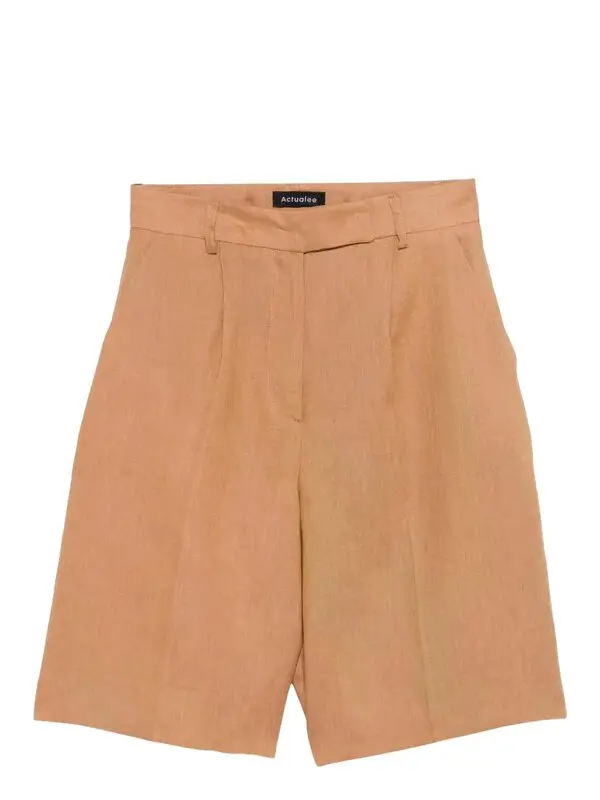 ACTUALEE Pleated Shorts - Neutrals