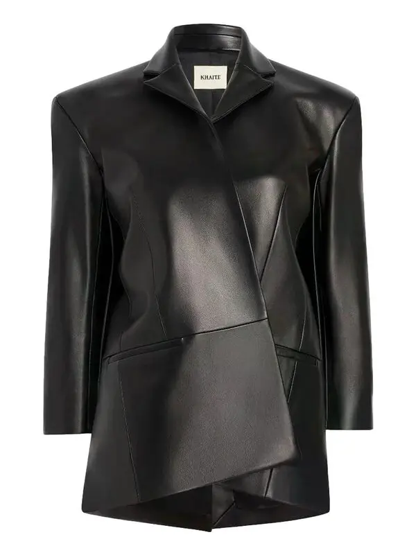 Khaite Palto Lambskin Jacket - Black