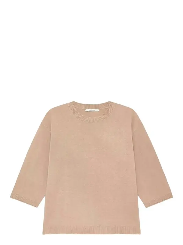Malìparmi Crew Neck Three-quarter Sleeve Sweater - Neutrals