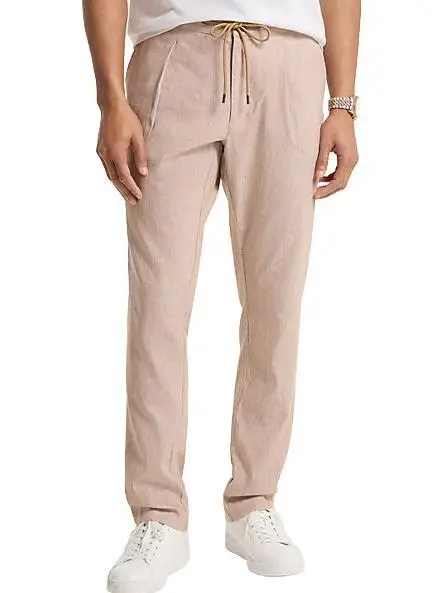 Michael Kors Linen Blend Pants - Brown