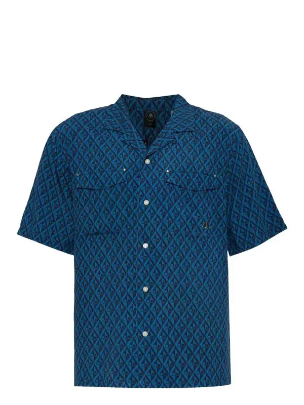 Moose Knuckles Patterned Shirt - Blue