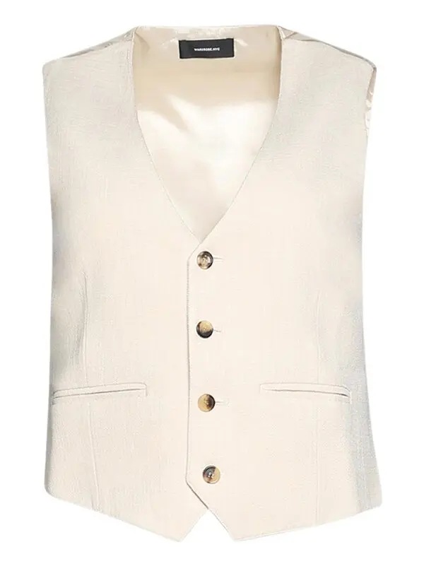 Wardrobe.NYC Spring Waistcoat - Cream
