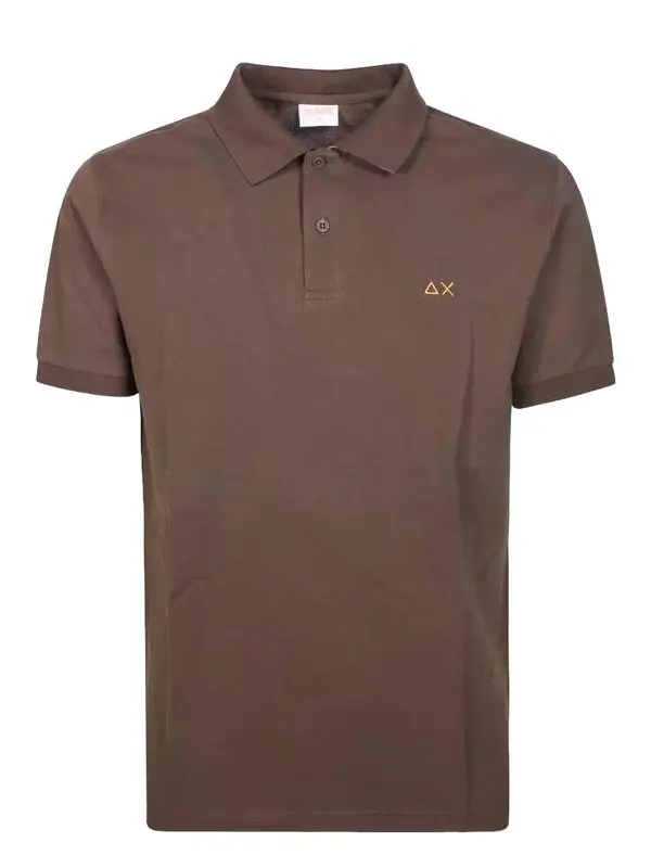 SUN 68 Bandana-collar Polo Shirt - Brown