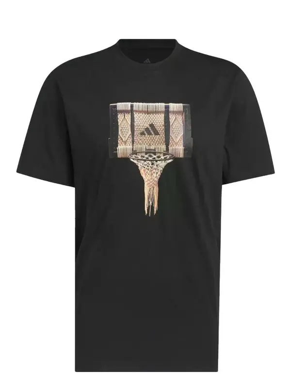 Adidas Print-detail T-shirt - Black