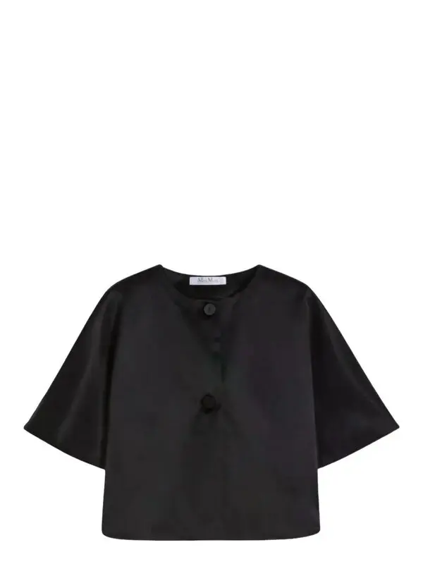 Max Mara Buttoned Cape - Black