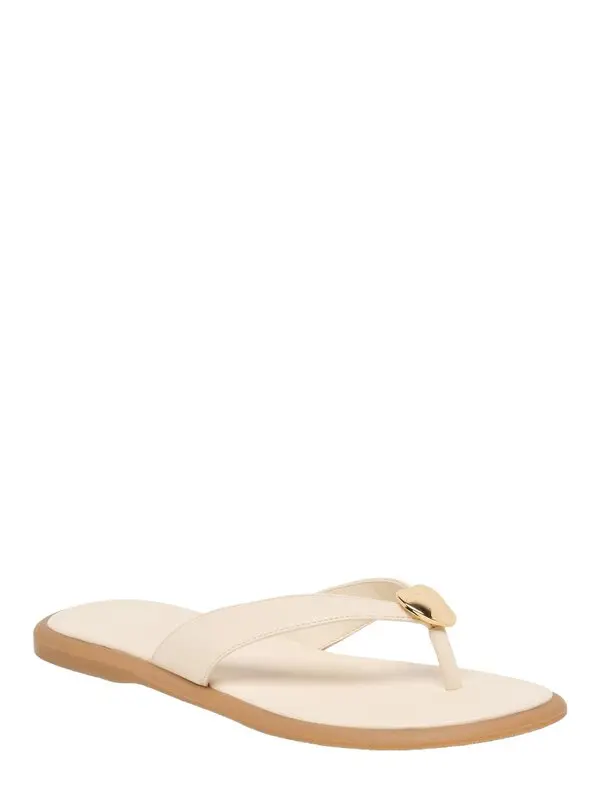 Dolce Vita Jaina Embellished Flip Flop - Bone Leather