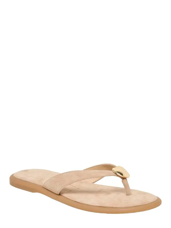 Dolce Vita Jaina Embellished Flip Flop - Camel Nubuck