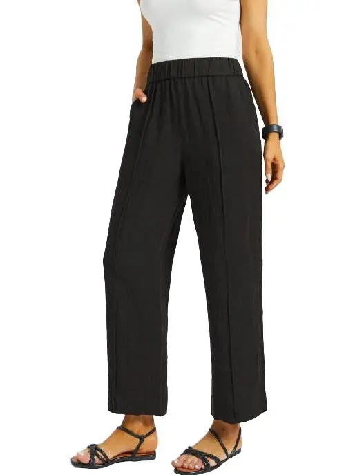 Betabrand Linenette Camp Pant - Black