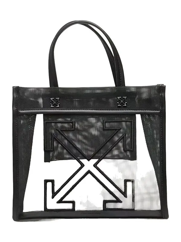Off-White Mesh Market Tote Bag - Black