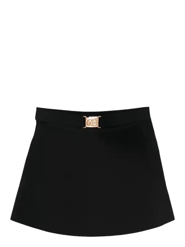 Cult Gaia Amoret Buckle-detail Skorts - Black