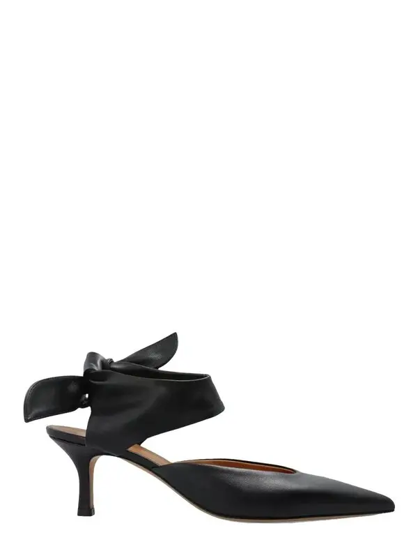 ODISSI Bow-tie Leather Pumps - Black