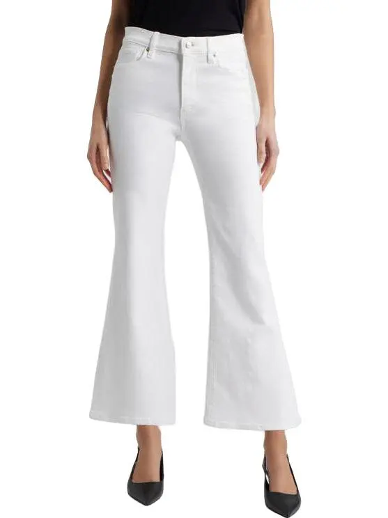 FRAME The Pixie Icon High Waist Flare Jeans - White