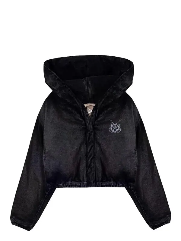 UNDERGOLD X Garcias Santa Unión Velvet Cropped Jacket - Black