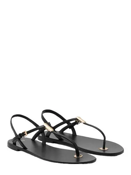 Mango Ankle Strap Sandal - Black
