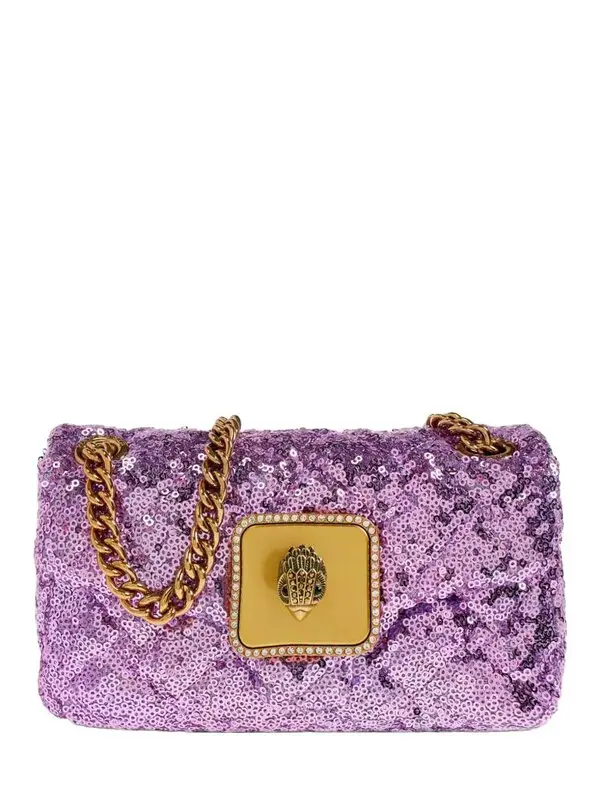 Kurt Geiger Sequin-embellished Shoulder Bag - Purple