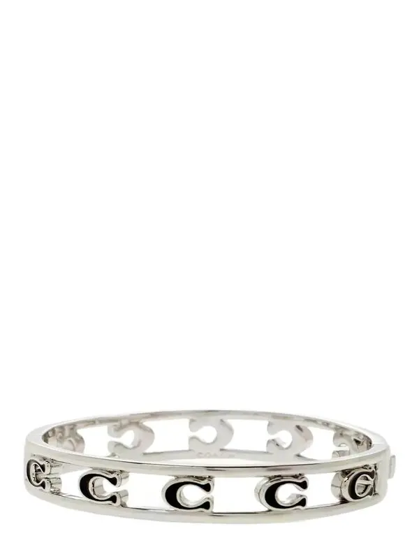 COACH Logo Brass Bracelet - Silver