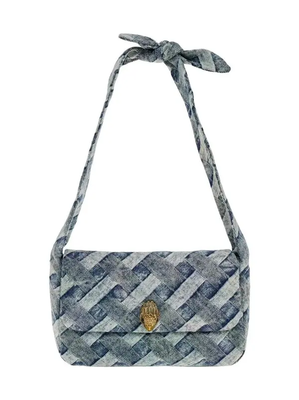 Kurt Geiger Woven Knot-strap Shoulder Bag - Blue