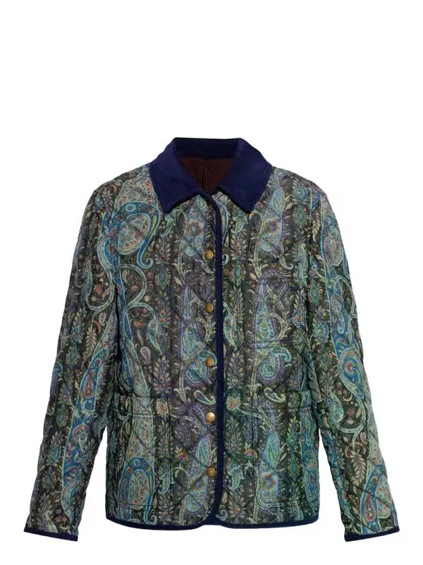 Etro Paisley Collared Jacket - Grey