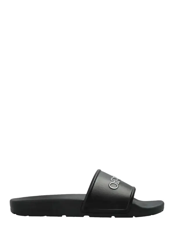 Off-White Bookish Logo Slides - Black