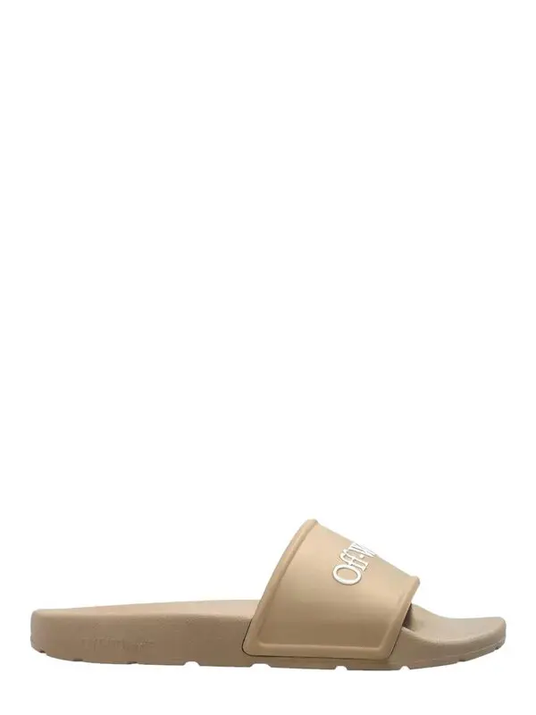 Off-White Embossed-logo Slides - Neutrals