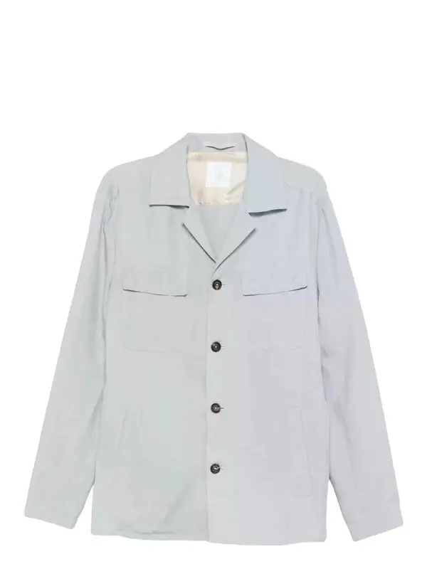 Eleventy Buttoned Overshirt - Blue