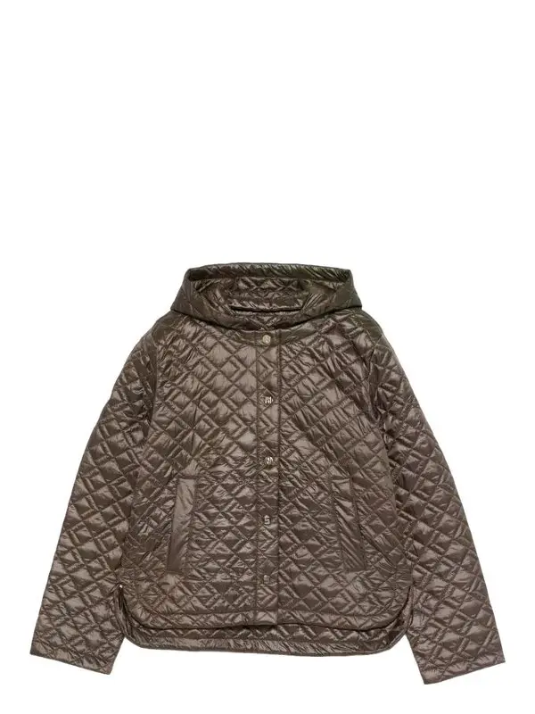 Marella Quilted Hooded Jacket - Brown