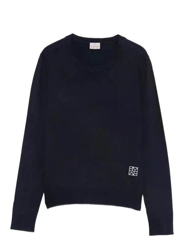 Marella Crew-neck Long-sleeve Sweater - Blue