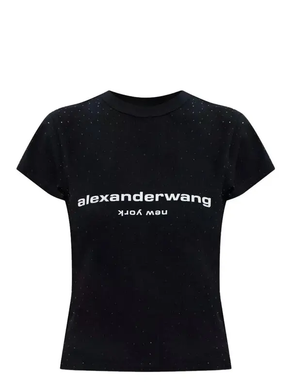Alexander Wang Rhinestone-embellished T-shirt - Black