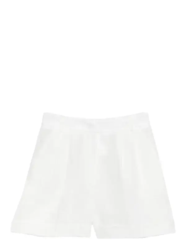 ACTUALEE Pleated Shorts - White