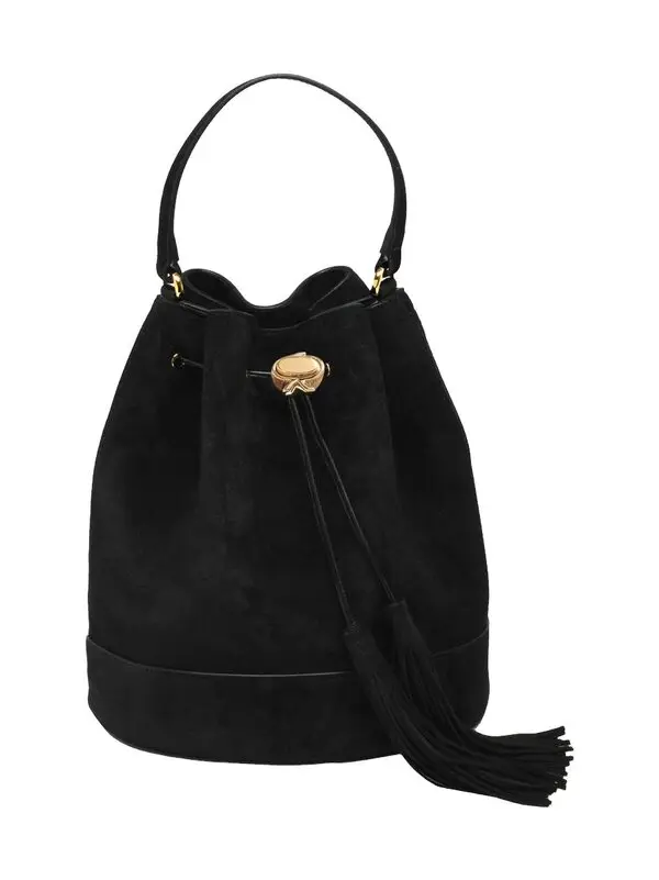 GIANVITO ROSSI Sienna 22 Bucket Bag - Black Suede