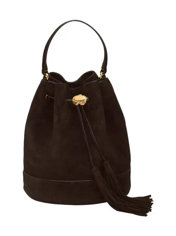 GIANVITO ROSSI Sienna 22 Bucket Bag - Brown Suede
