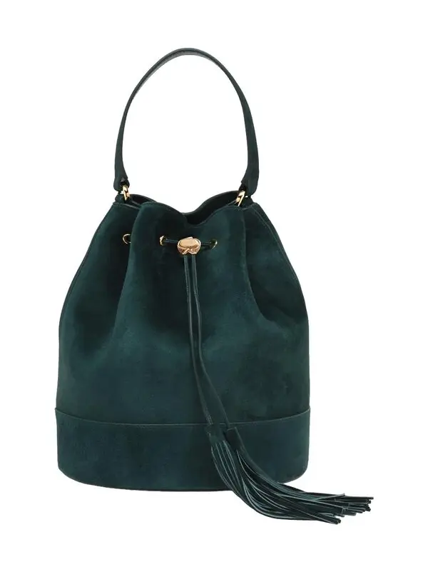 GIANVITO ROSSI Sienna 22 Bucket Bag - Green Suede
