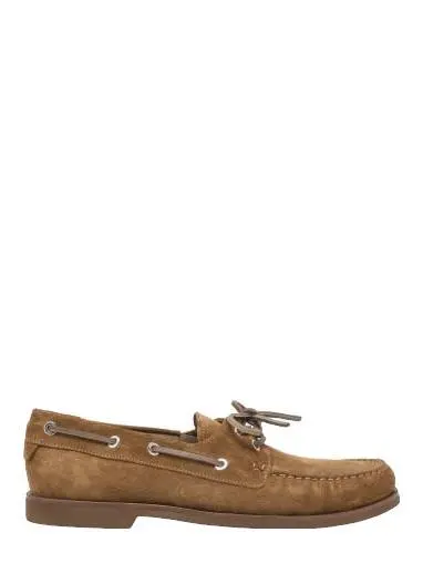 GIANVITO ROSSI Vandée Suede Loafers - Brown Suede Leather