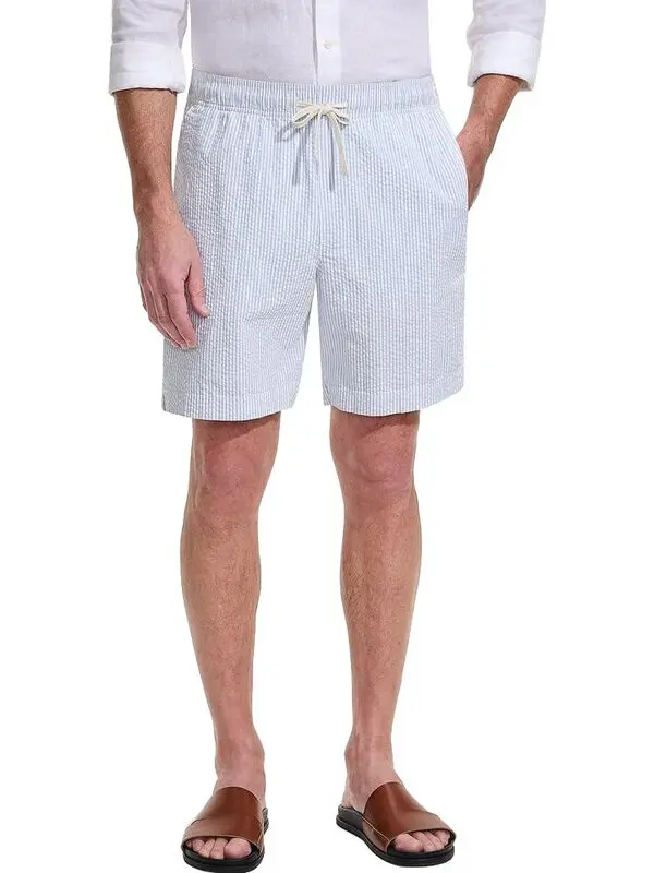 LANDS' END 7" Knockabout™ Deck Short - Soft French Blue Stripes