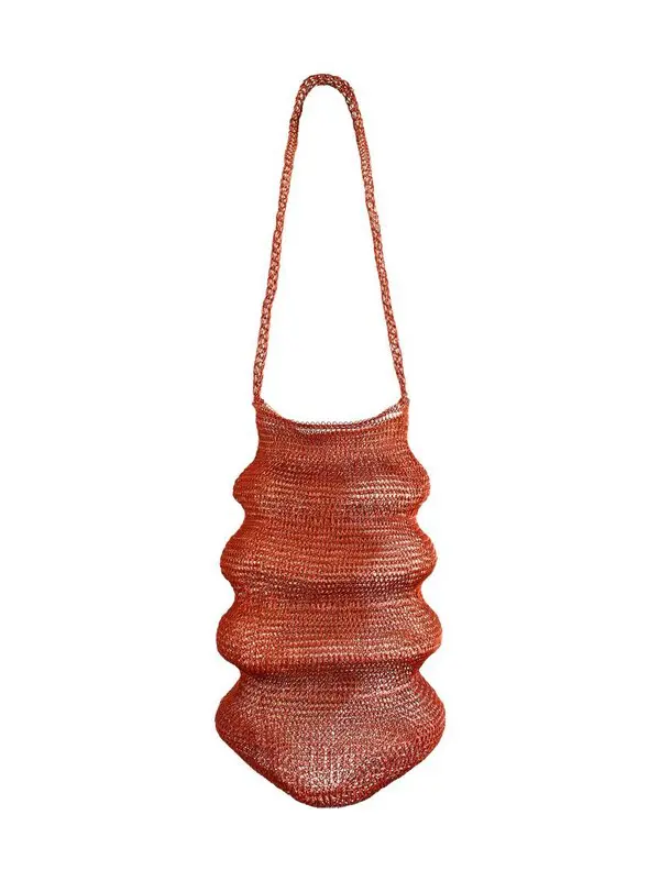 BRUNNA.CO The Shell Handwoven Wire Bag - Copper