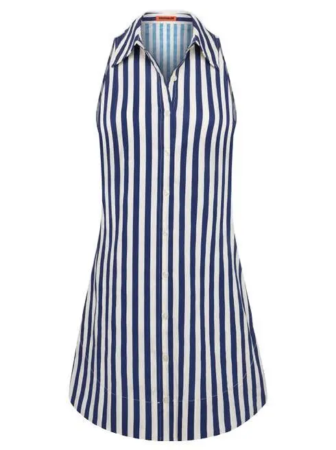 SIMONMILLER Loch Sleeveless Mini Dress - Navy/cream