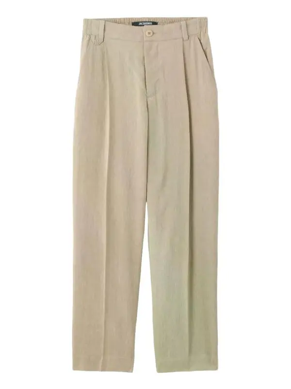 Jacquemus Croisière Pleated Trousers - Neutrals