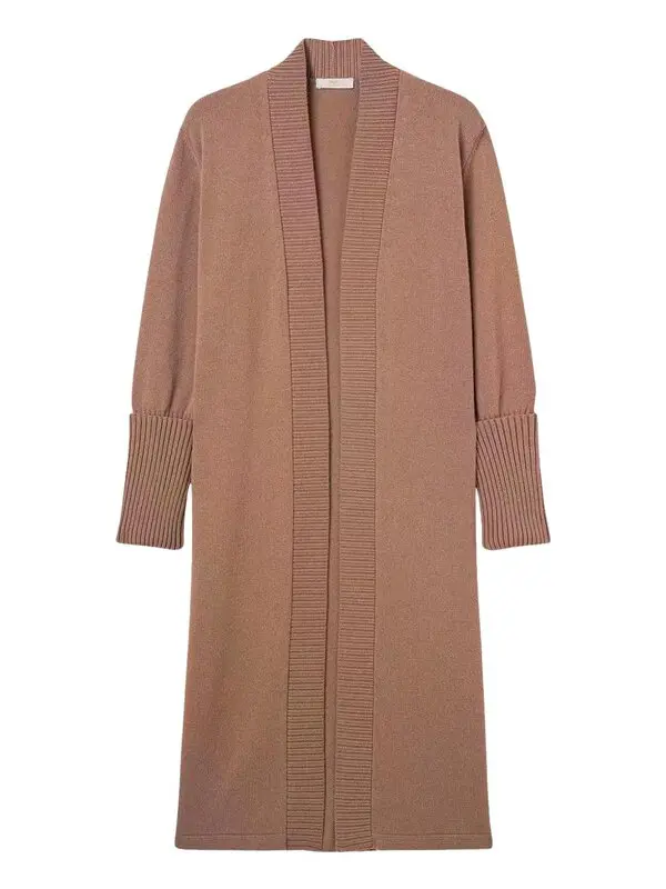 Fedeli Cashmere Cardigan With Ribbed Cuffs - Brown
