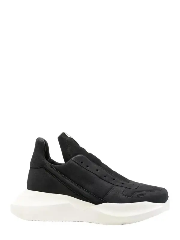 Rick Owens Geth Leather Sneakers - Black