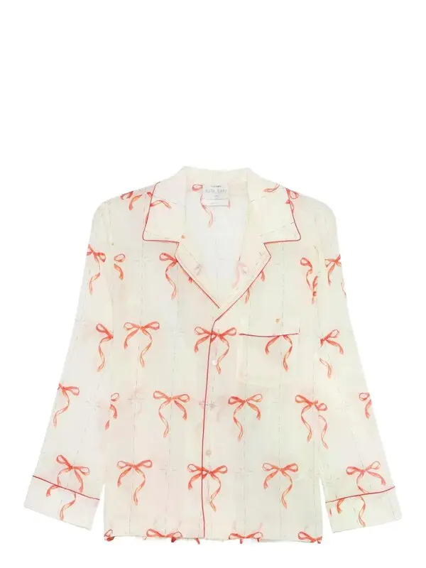 FORTE_FORTE Bow-pattern Shirt - Neutrals