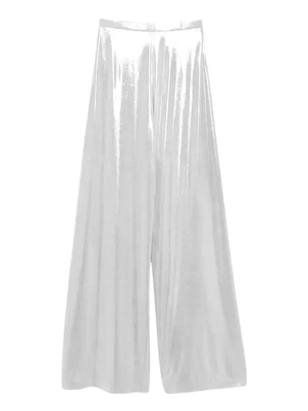Norma Kamali Bias Wide-leg Trousers - Silver