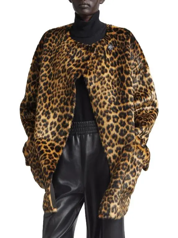 STAND STUDIO Nerissa Pard Spot Faux Fur Jacket - Leo