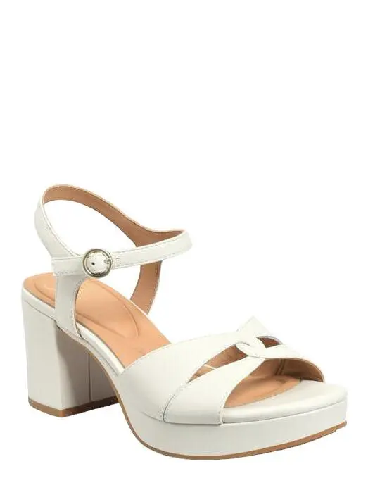 SOFFT Lucille Ankle Strap Platform Sandal - Off White