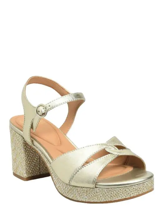 SOFFT Lucille Ankle Strap Platform Sandal - Platino